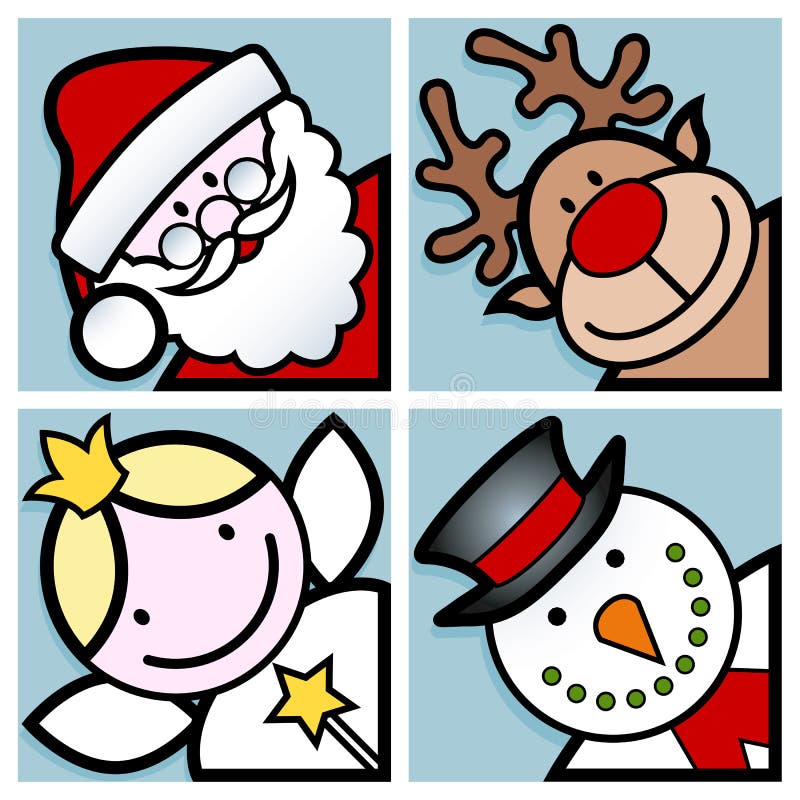 Christmas characters stock vector. Illustration of xmas - 26929414