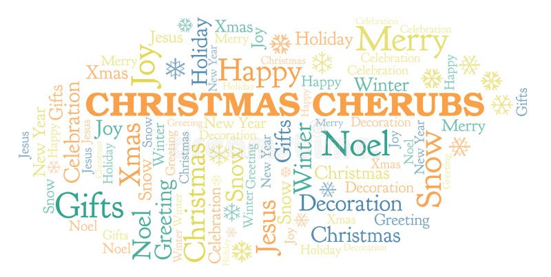 Cherubs Christmas Tree stock vector. Illustration of girl - 10684387