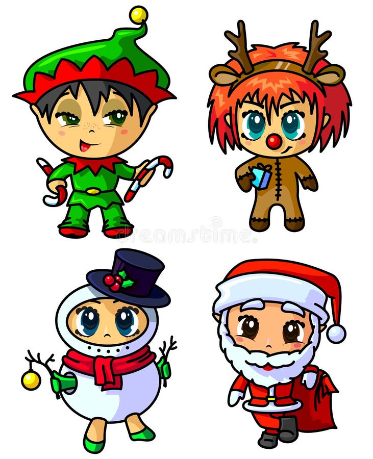 Christmas Chibi Stock Illustrations – 2,611 Christmas Chibi Stock ...