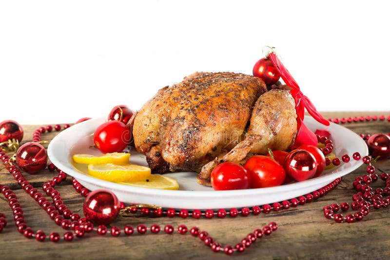 Christmas chicken stock photo. Image of dining, homemade - 49280982