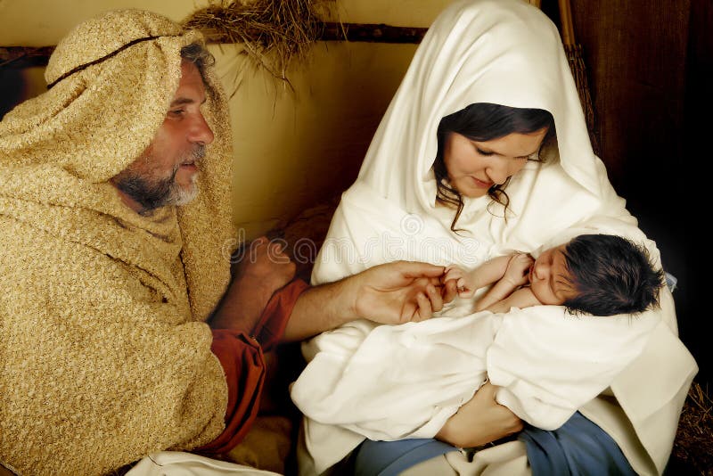 Christmas child is born stock photo. Image of birth, holiday - 10698328