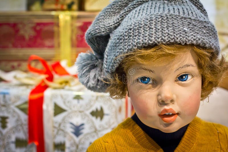 Christmas child doll stock image. Image of years, doll - 28803261