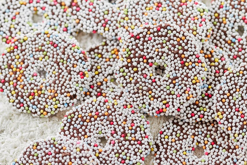 Chocolate sprinkle donuts stock image. Image of health - 11351735