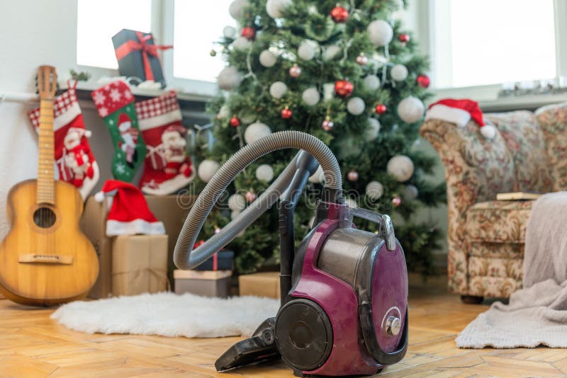 Christmas Cleaning, Christmas Tree, Cleaning Up Stock Image - Image of ...