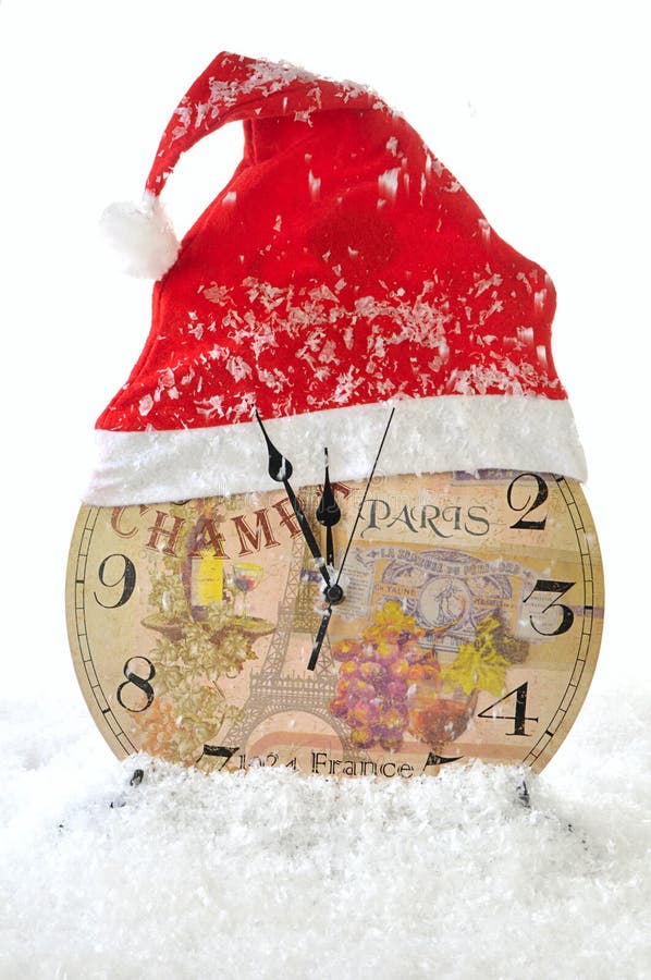 Christmas Time Clock stock image. Image of time, cold - 7132475