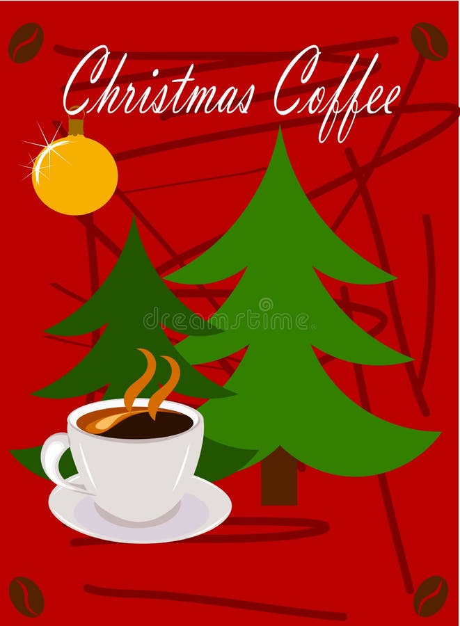 Christmas coffee stock vector. Illustration of concept - 22250675