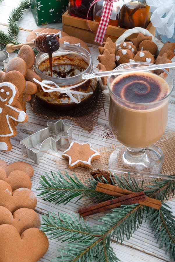 Christmas coffee stock image. Image of desert, green - 36022151