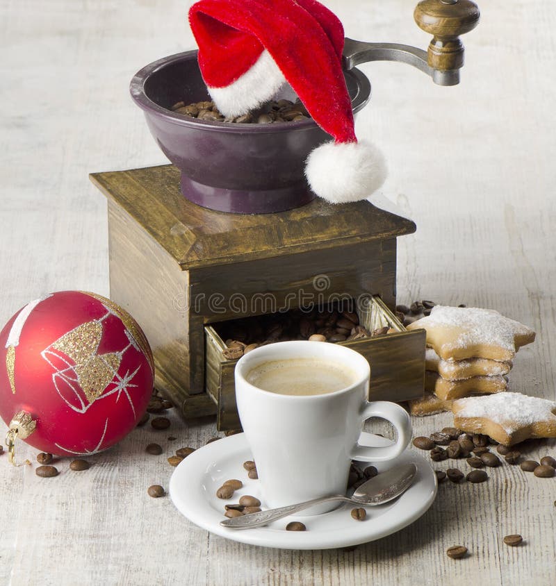 Christmas coffee grinder stock photo. Image of scented - 28116612