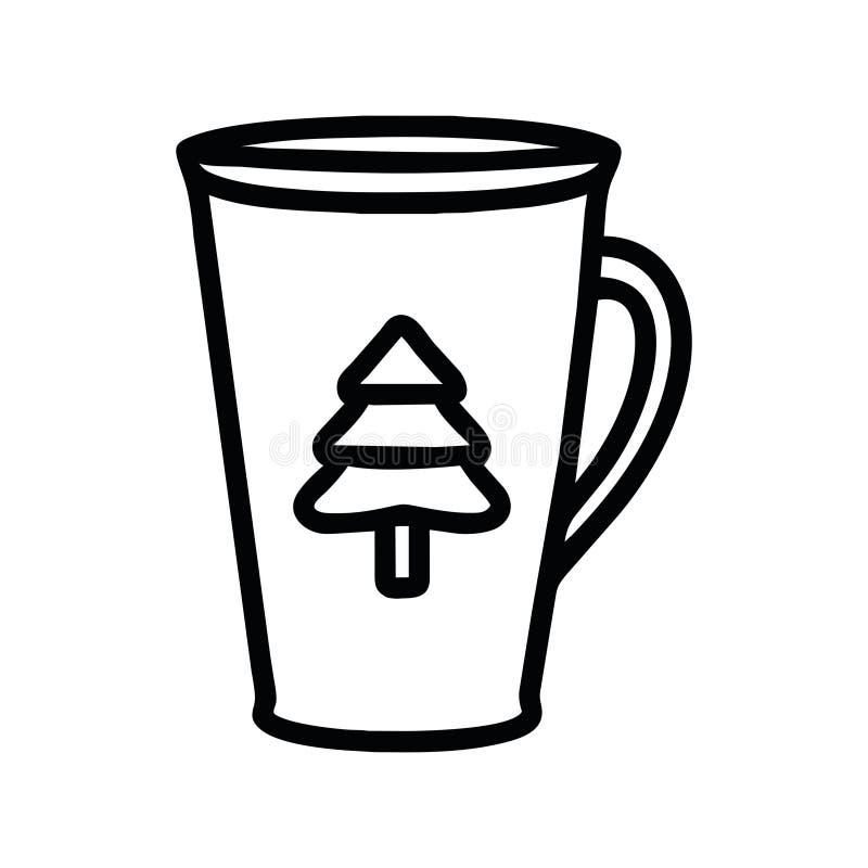 Christmas coffee icon stock vector. Illustration of silhouette - 295538164