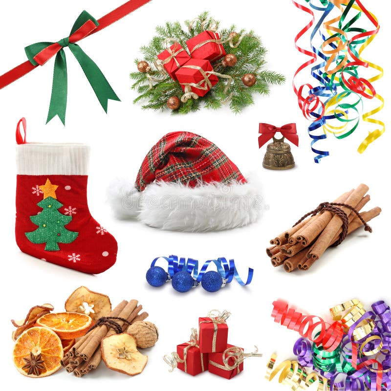 Christmas collection stock image. Image of streamer, apple - 6411979
