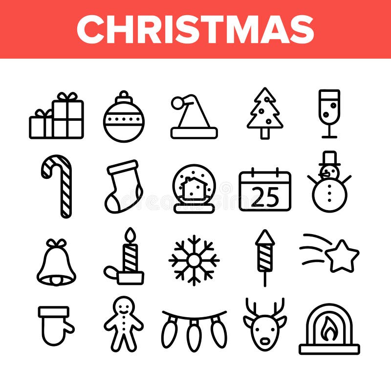Christmas Pictograms Stock Illustrations – 1,390 Christmas Pictograms ...