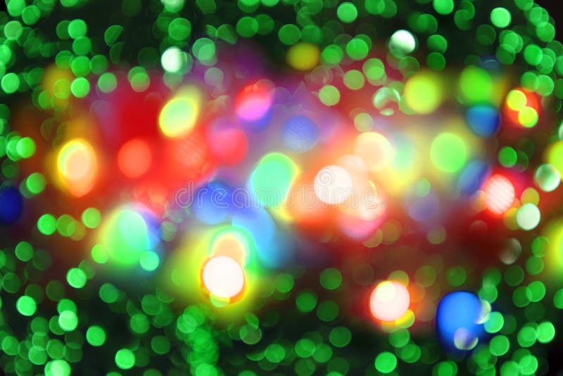 Christmas Color Lights As Holiday Background Stock Photo - Image of ...