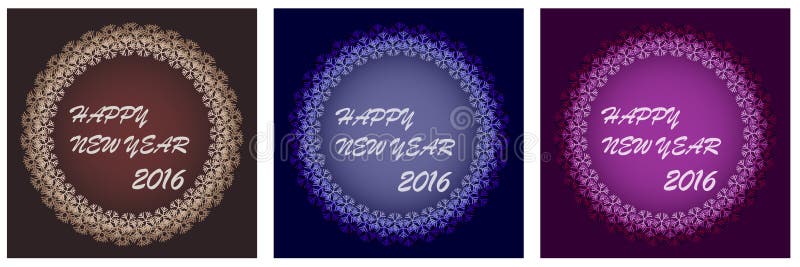 Christmas Colored Round Logo of Snowflakes. Stock Vector - Illustration ...