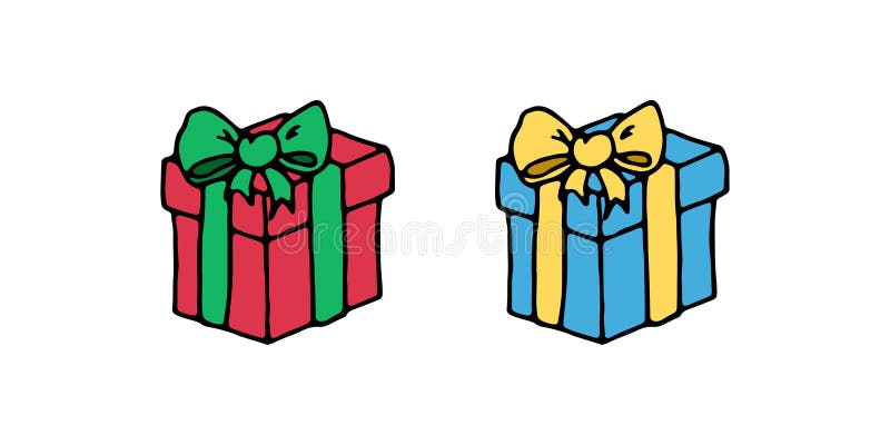 Christmas Colored Solid Gift Cardboard Square Boxes with Bows Stock ...