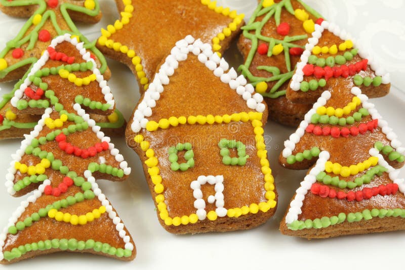 Christmas Colorful Gingerbread Cookies Stock Photo - Image of cookies ...
