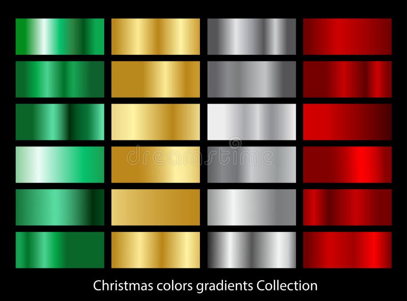 Christmas Colors Gradients Collection Stock Vector - Illustration of ...
