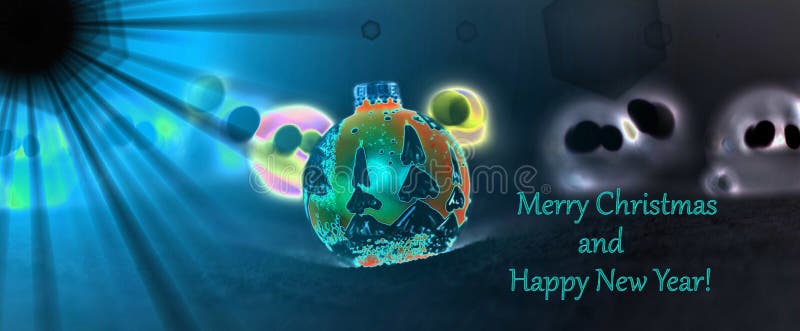 The Moon Illuminates Christmas Decorations in the Night Stock ...