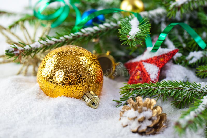 Christmas composition stock image. Image of branch, merry - 27861957