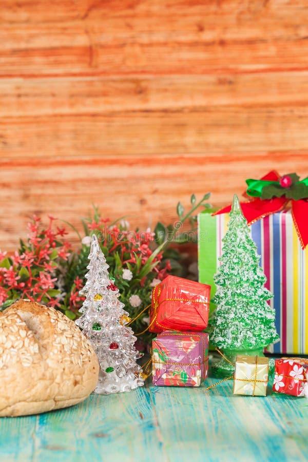 Christmas Composition with Box Stock Image - Image of december, happy ...