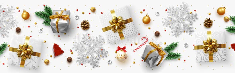 Christmas Composition with Decorative Elements of Design. Holiday ...