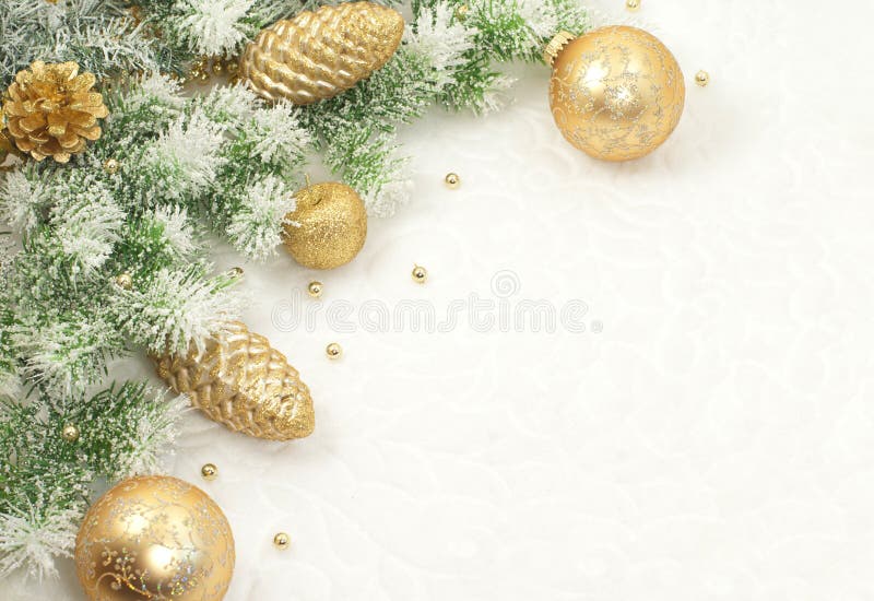 Christmas Composition for Greeting Card. Stock Photo - Image of white ...