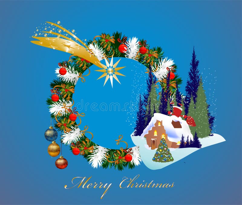 Christmas composition, stock illustration. Illustration of nature ...