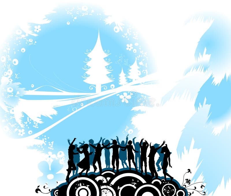 Christmas Composition with Sil Stock Vector - Illustration of christmas ...