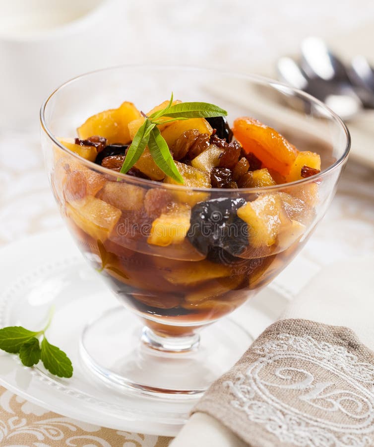 Christmas Compote of Dried Fruits Stock Photo - Image of drink, anise ...