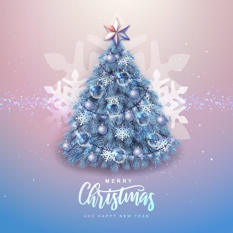Christmas Concept Design. Holiday Decorative Christmas Tree Stock ...