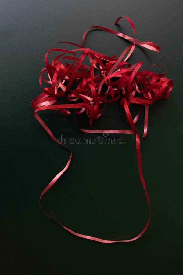 Christmas Concept, Red Ribbon Stock Illustration - Illustration of ball ...