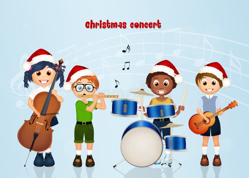 Christmas concert stock illustration. Illustration of children - 82447499