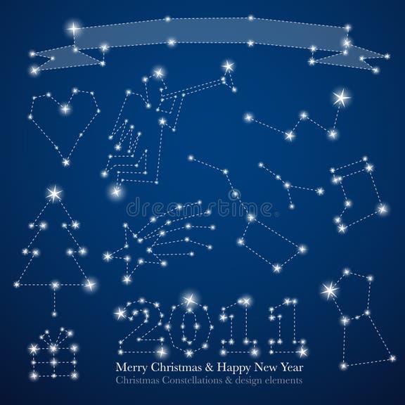 Christmas constellations stock vector. Illustration of christmas - 16700552