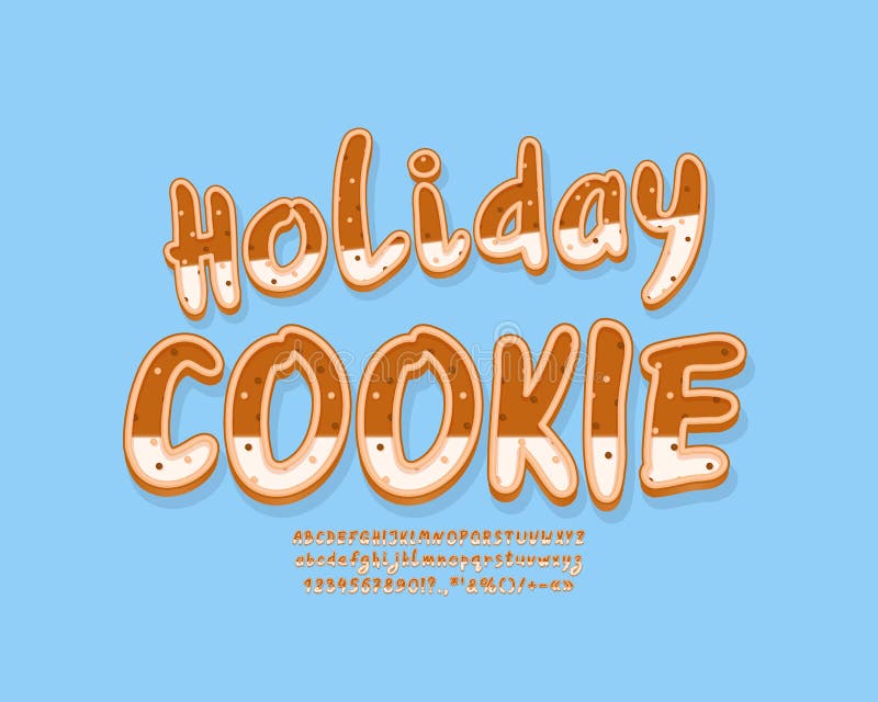 Christmas Cookie 3d Font for Holidays Decoration, Gift, Cards ...