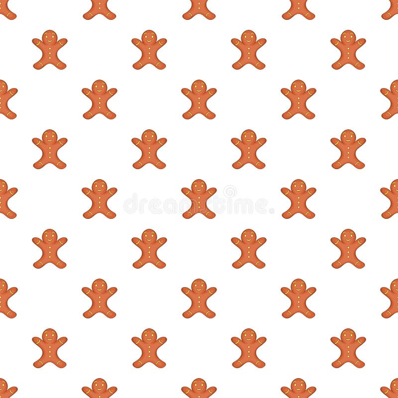 Christmas Cookie Pattern, Cartoon Style Stock Vector - Illustration of ...