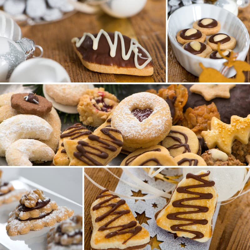 Cookie collage stock photo. Image of baking, close, ribbon - 12139140