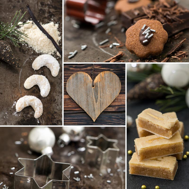 Christmas cookies collage stock photo. Image of cookie - 37859718