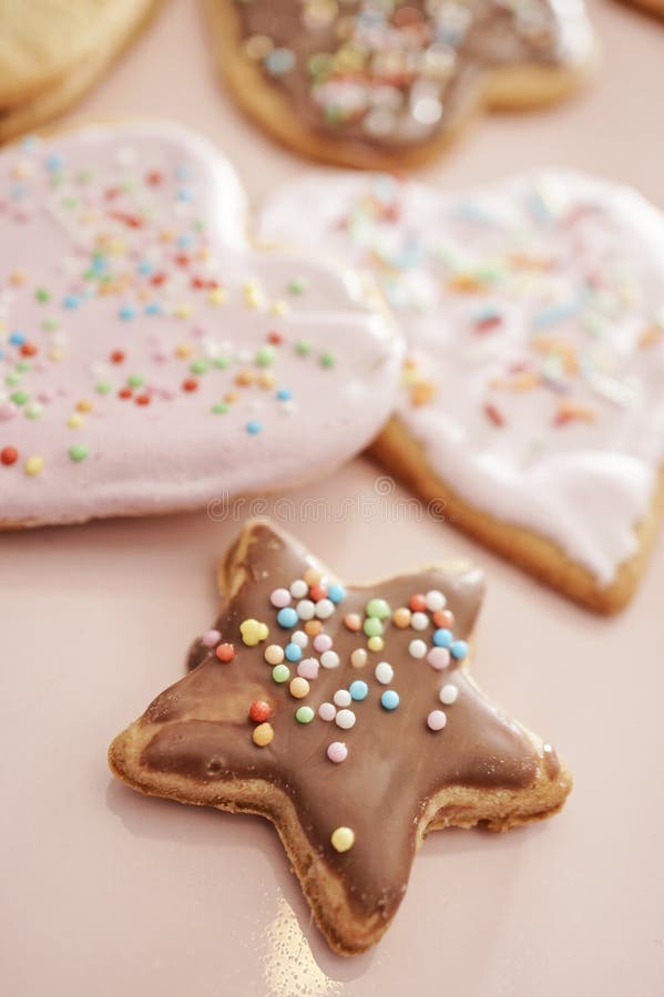 Christmas Cookies in Different Shapes Stock Image - Image of heart ...