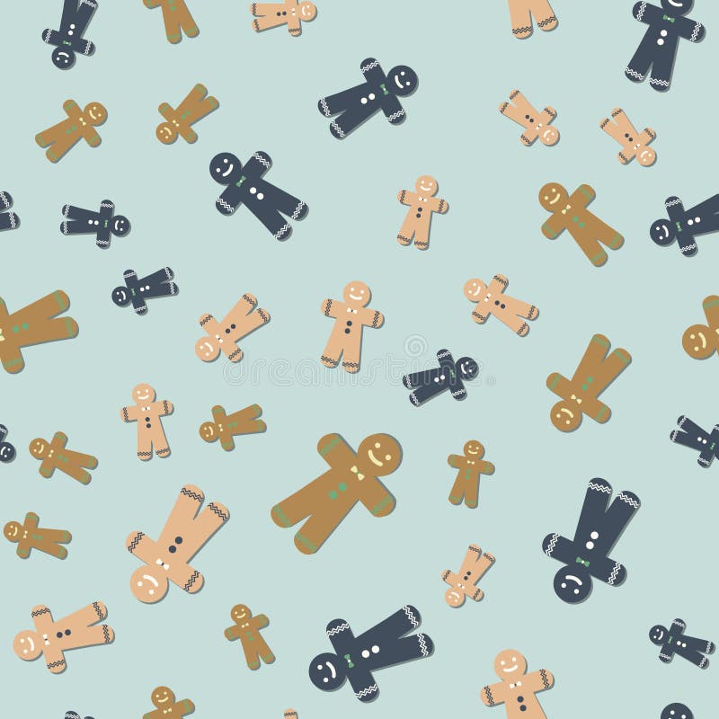 Christmas Cookies Pattern. Vector Holiday Template Suitable for Posters ...