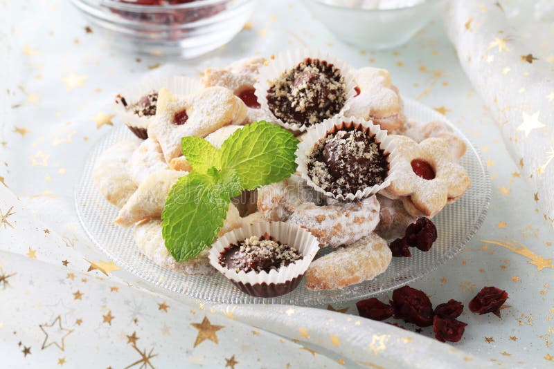 Christmas Cookies and Sweets Stock Photo - Image of variety, paper ...