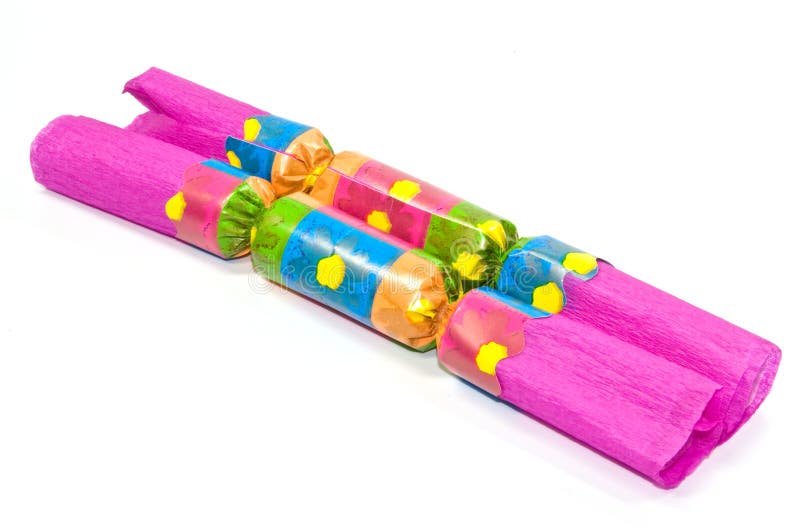 Pink Christmas Cracker stock image. Image of isolated - 38102351