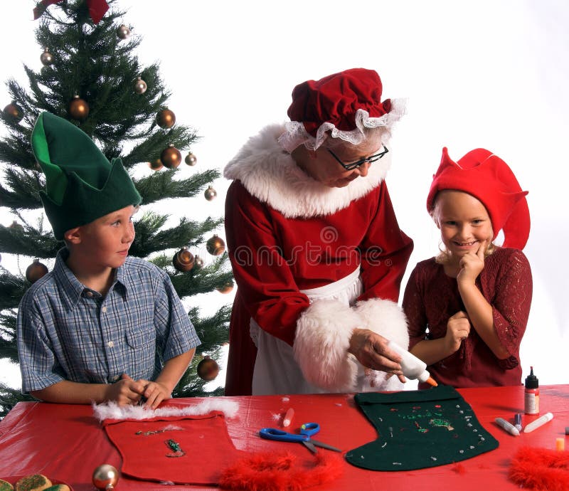 Santa s Christmas Helper stock photo. Image of high, feathers - 6141360