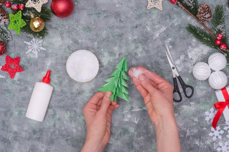 Christmas Crafts - Christmas Tree Made of Paper, Step by Step ...
