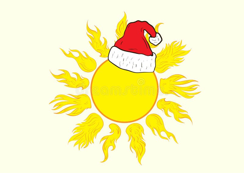 Christmas creative sun stock vector. Illustration of flame - 63596954
