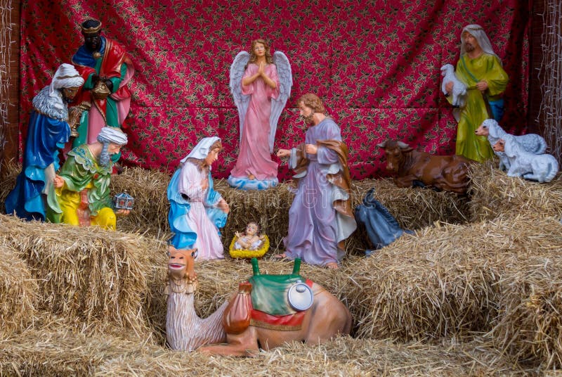Christmas Crib Figures stock image. Image of holiday - 102856707
