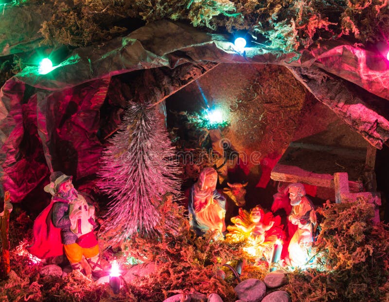 Christmas crib stock image. Image of infant, happy, creche - 36121343