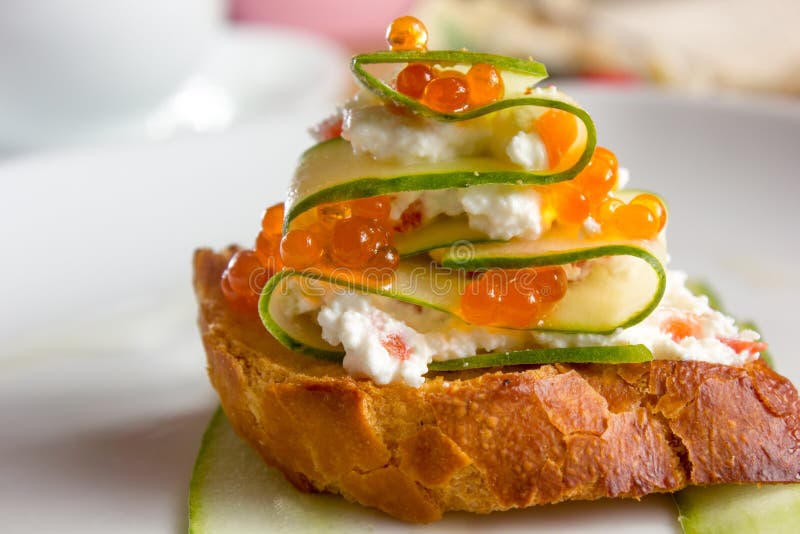 Christmas Crostini - in Form of Christmas Tree. Stock Photo - Image of ...