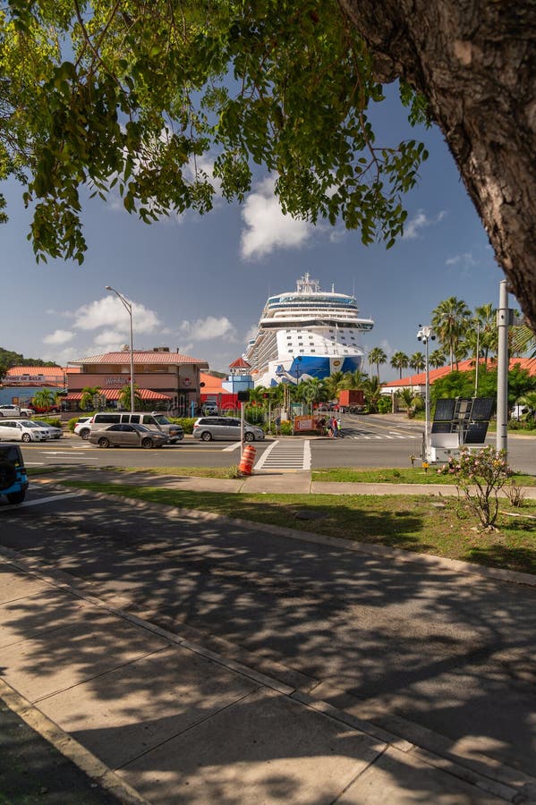 Sky Princess in Charlotte Amalie St. Thomas. Editorial Photography ...