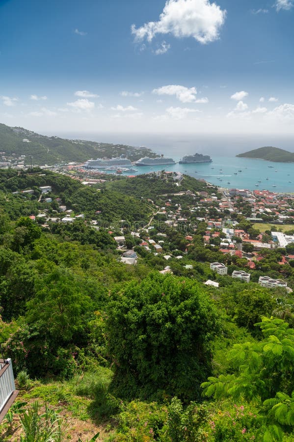 Cruise Ships in Havensight Cruise Pier, Charlotte Amalie St. Thomas ...