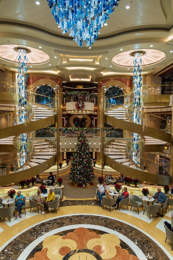 Sky Princess Atrium editorial image. Image of lines - 380612875