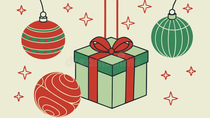 Christmas 3D Background . Gift Boxes . Christmas Ornaments Stock Vector ...